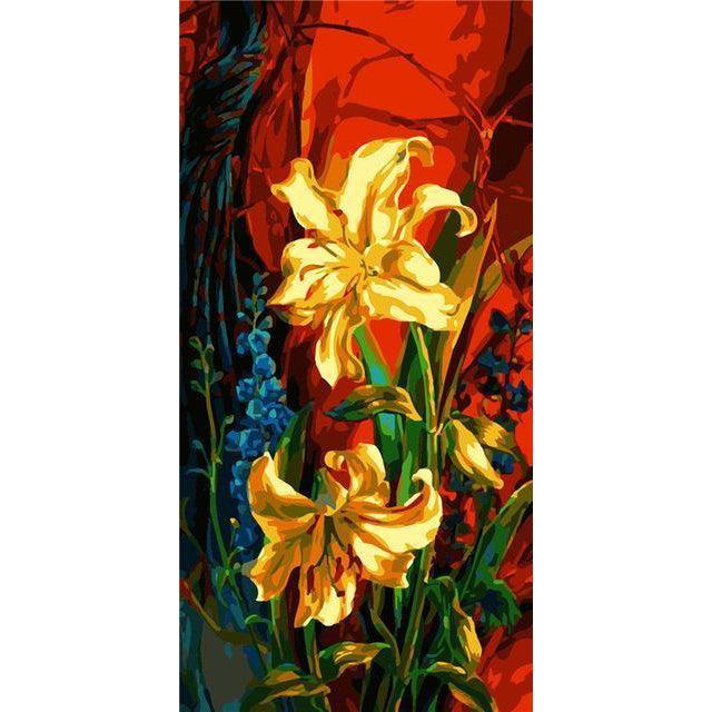 DIY Paint by Number kit for Adults on Canvas-Lilies [EXTRA Large Print ...